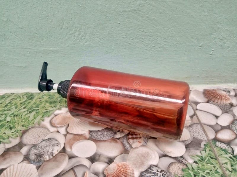 Hand Washing Soap Bottle in Stone Themed Ceramic Stock Image - Image of ...