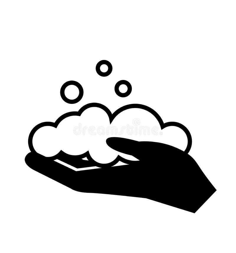 Hand Washing Vector Icon Hygiene Symbol on White Isolated Background ...