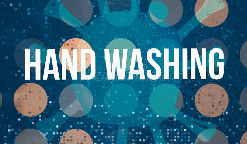 Hand Washing Theme with Abstract Dots Background Stock Photo - Image of ...