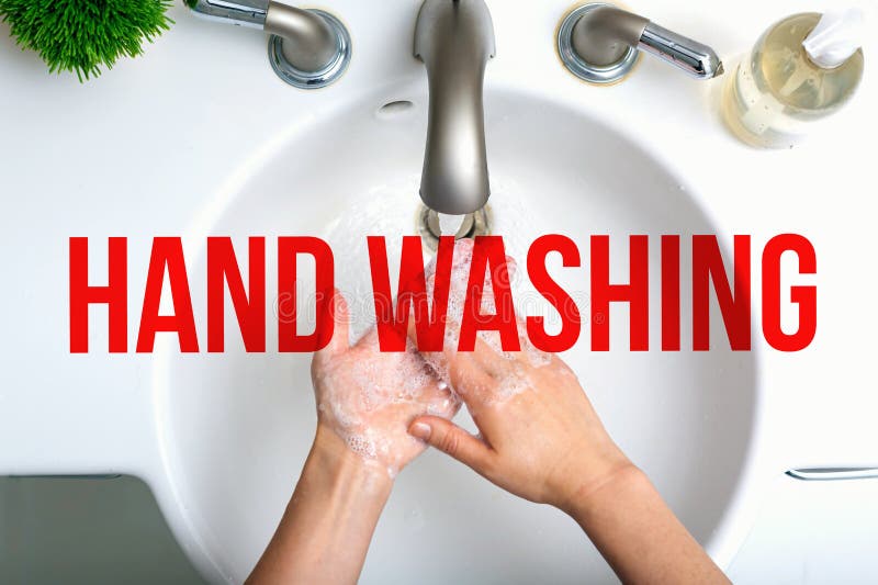 Hand Washing Theme with Person Washing Their Hands Stock Photo - Image ...