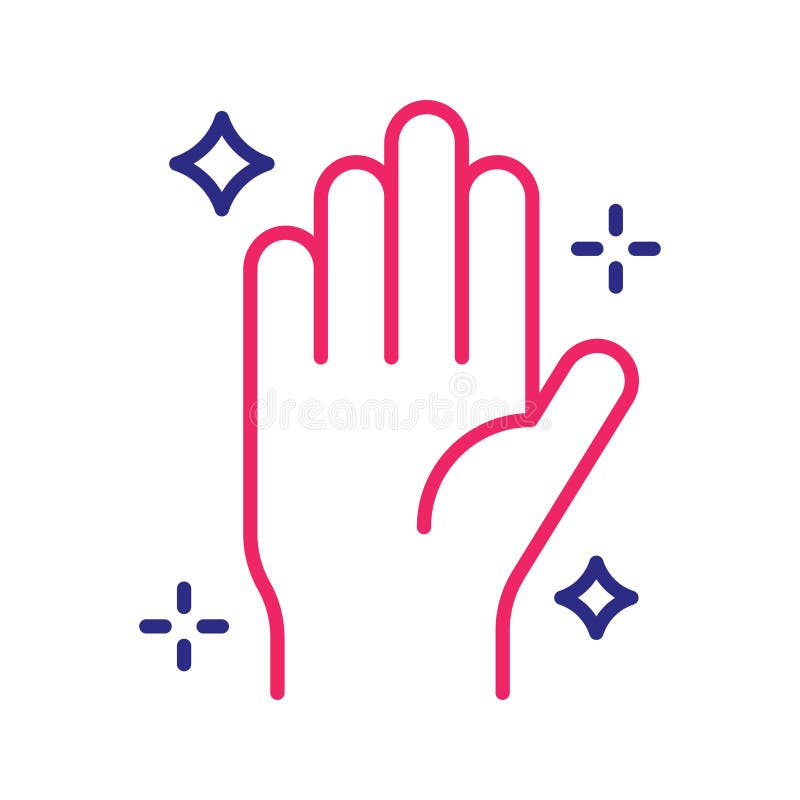 Hand Washing Vector 2 Color Line Icon Style Illustration. EPS 10 File ...