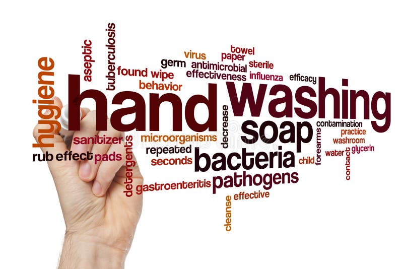 Hand Washing Word Cloud Concept Stock Illustration - Illustration of ...