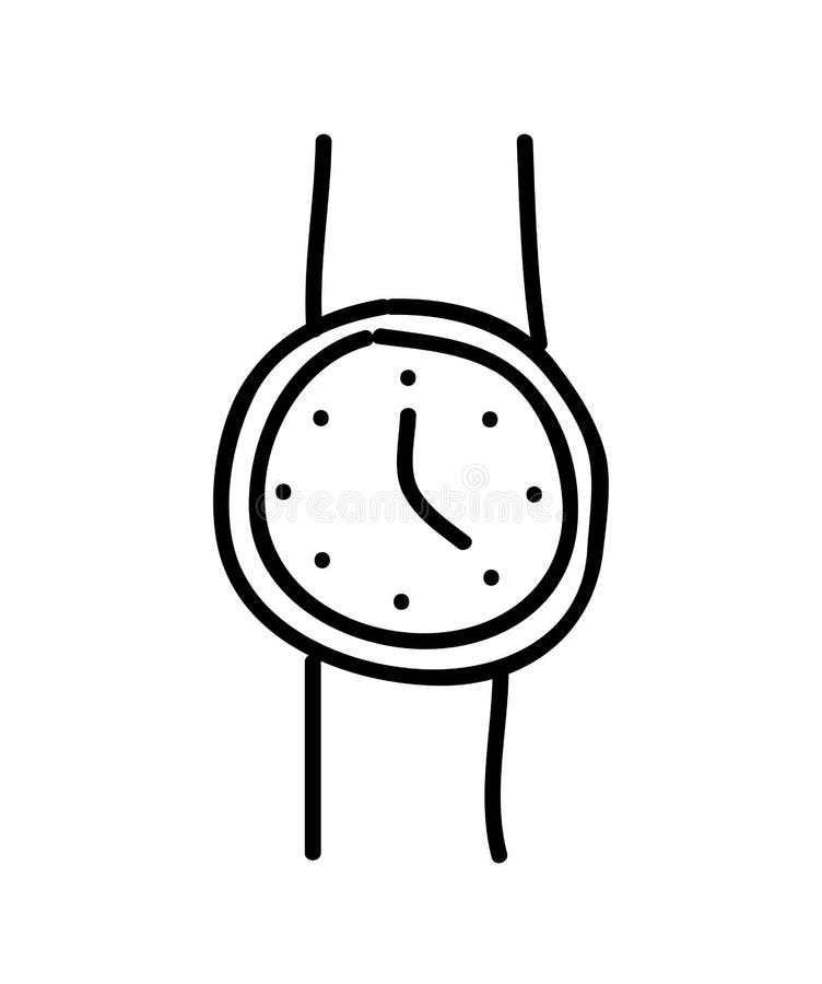 Hand Watch Drawing Isolated Icon Design Stock Illustration ...