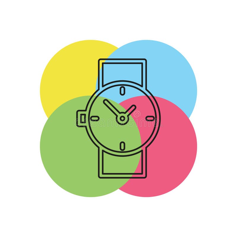 Hand Watch Icon, Clock Icon Stock Illustration - Illustration of symbol ...