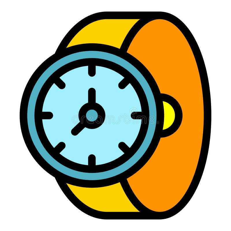 Hand Watch Icon Color Outline Vector Stock Vector - Illustration of ...