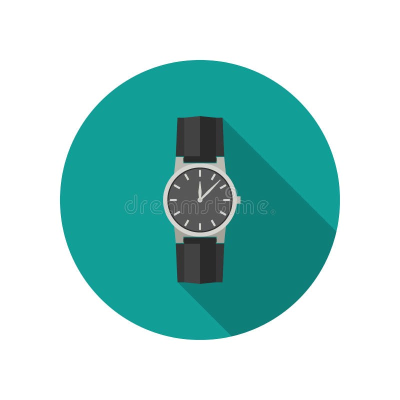 Hand watch stock vector. Illustration of icon, lateness - 89538143