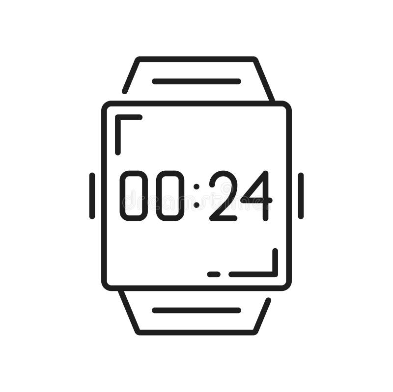 Hand Watch Isolated Smartwatch with Silicone Band Stock Vector ...