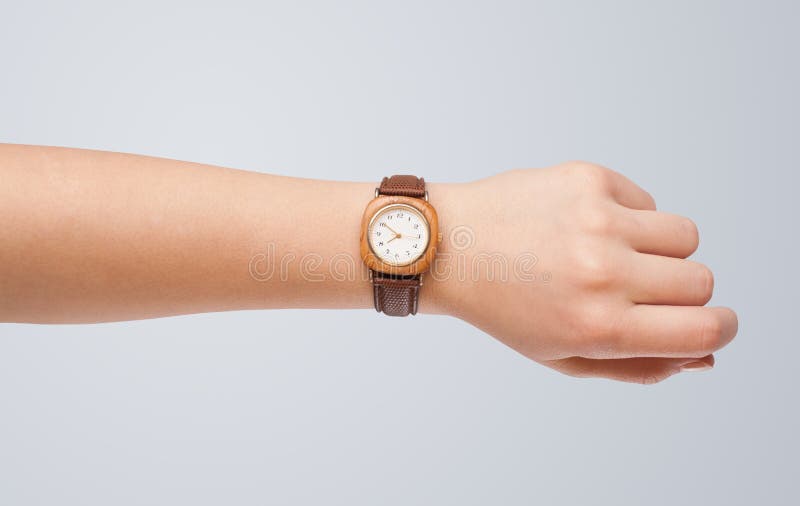 Wrist Watch On Hand Isolated Stock Photo - Image of elegant, human: 3955812