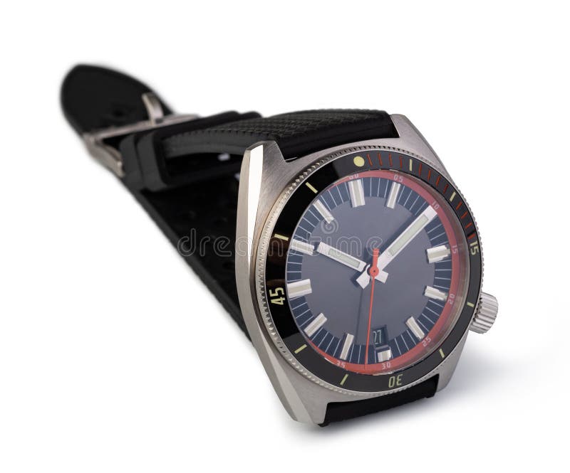 Hand Watch on a White stock image. Image of metal, wrist - 162672313