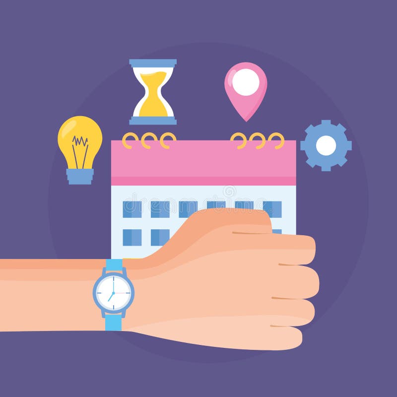 Work time clock creativity stock vector. Illustration of sign - 145446883