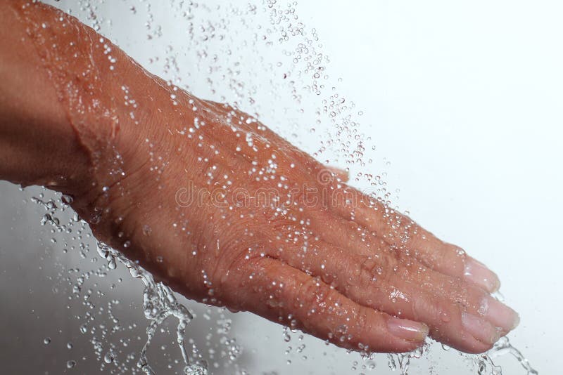 Hand and water. stock photo. Image of motion, caucasian - 28367532
