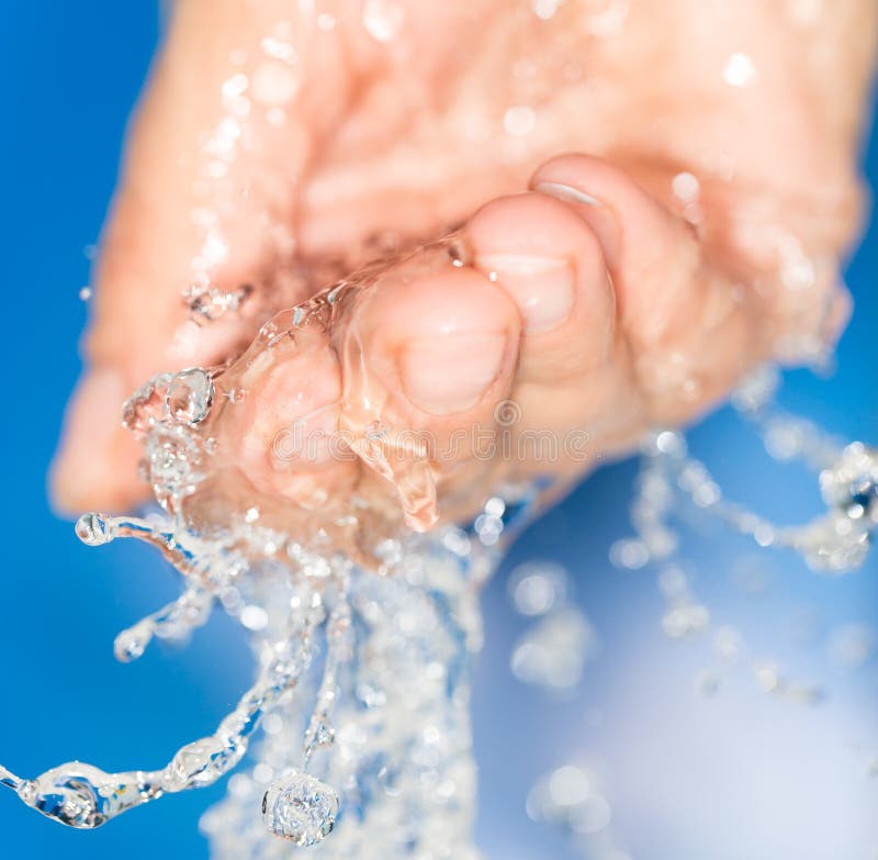 Hand in Water on a Black Background Stock Image - Image of drink ...