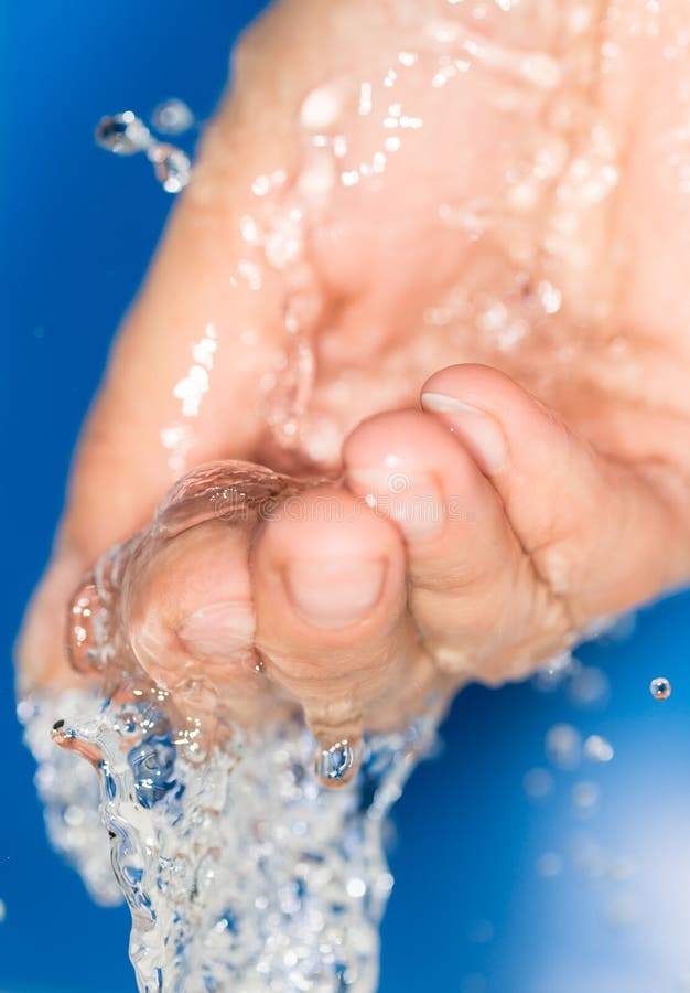 Hand in Water on a Black Background Stock Image - Image of finger ...