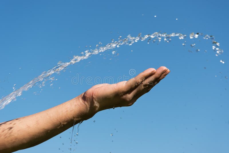 Hand and water. stock photo. Image of splashing, liquid - 28349654