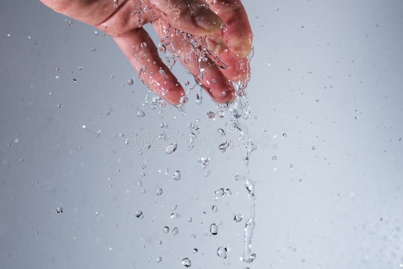 Hand and water. stock image. Image of transparent, skincare - 28349655