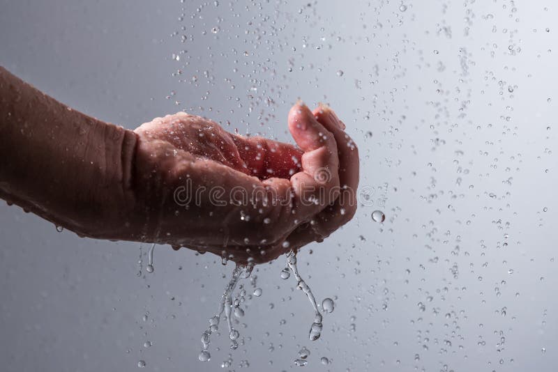 Hand and water. stock image. Image of transparent, skincare - 28349655