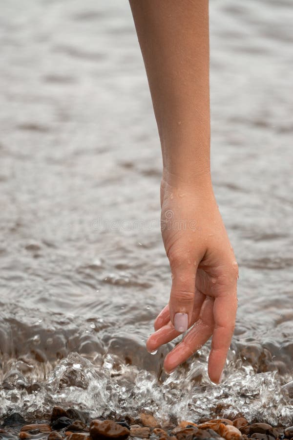 Hand by the water stock photo. Image of concepts, pure - 192867586