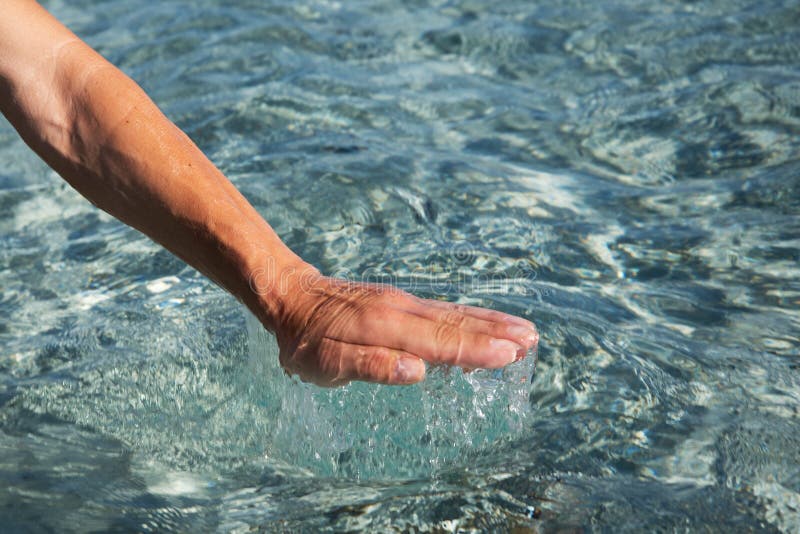Hand and water. stock image. Image of healthy, handful - 60094203