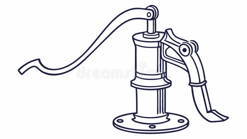 Hand Water Pump with Galvanized Bucket. 3D Rendering Stock Illustration ...