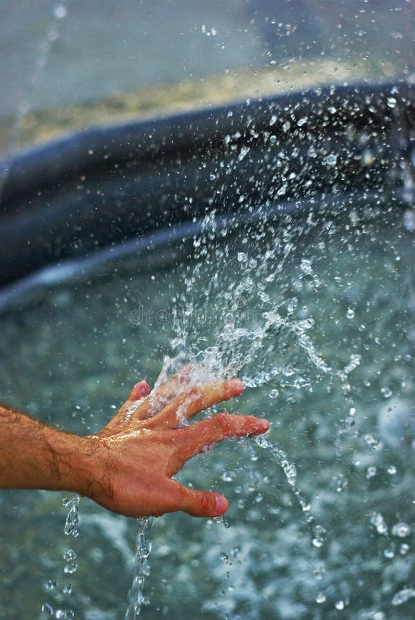 Hand in water stream stock photo. Image of aqua, finger - 12575484