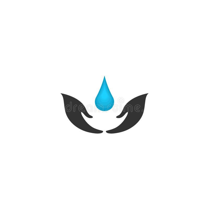 Hand with Water Vector Design Element, Save Water Concept Stock ...