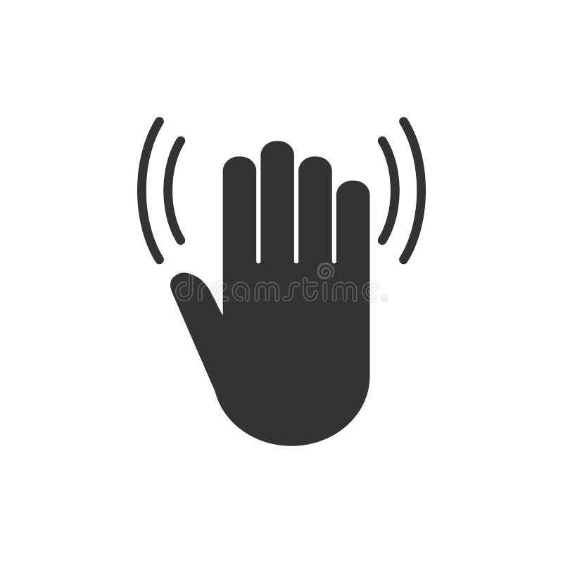 Hand Wave, Hello Icon. Vector Illustration, Flat Design Stock ...