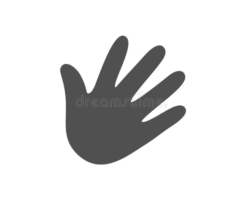 Hand Wave Line Icon. Palm Sign. Vector Stock Vector - Illustration of ...