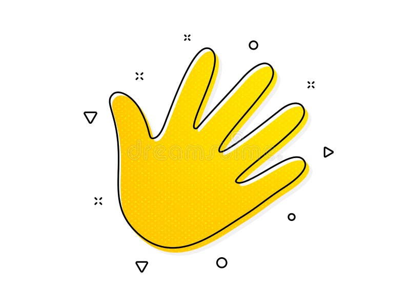 Hand Wave Icon. Palm Sign. Vector Stock Vector - Illustration of ...