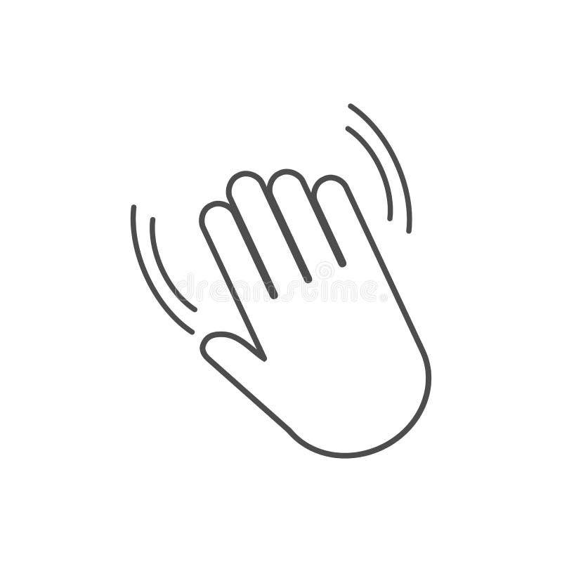 Hand Wave Icon. Vector Illustration, Flat Design Stock Illustration ...