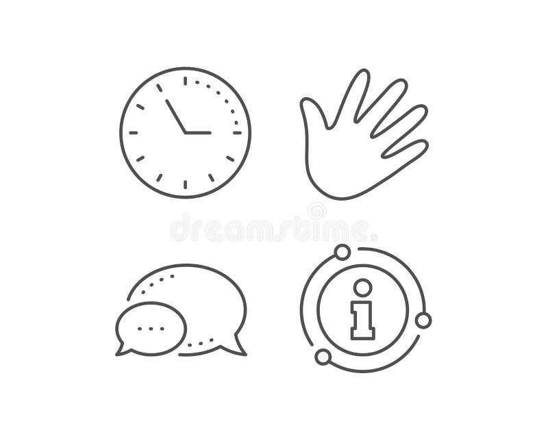 Hand Wave Icon. Palm Sign. Vector Stock Vector - Illustration of ...