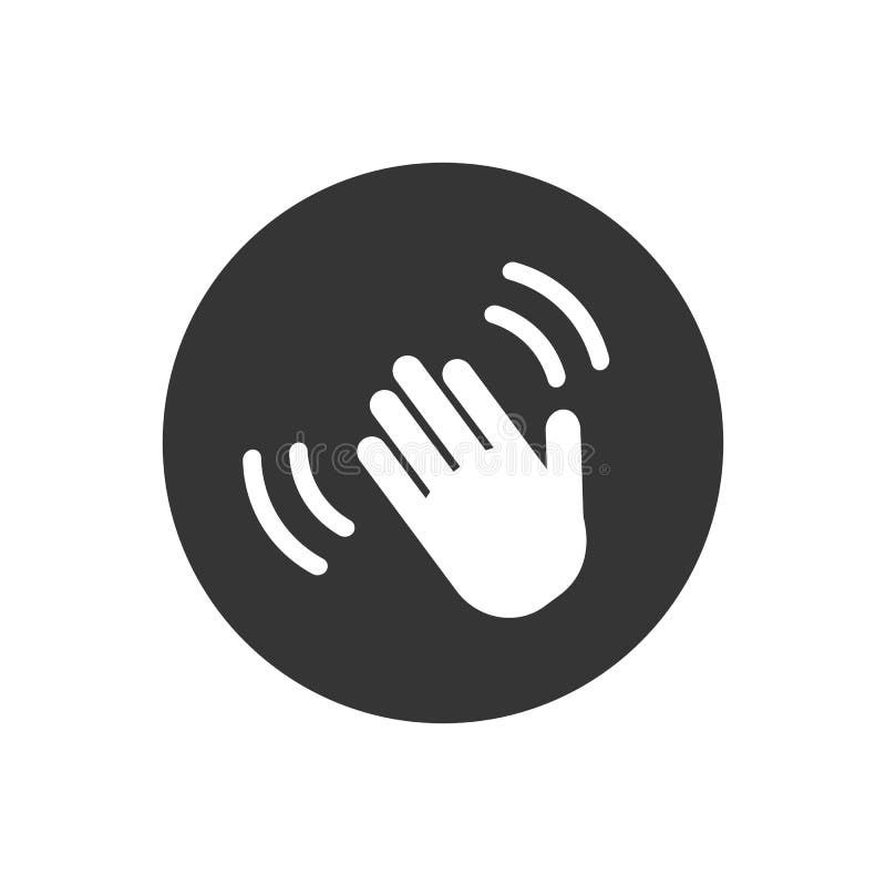 Hand Wave Waving Hi Or Hello Gesture Line Art Vector Icon For Apps ...