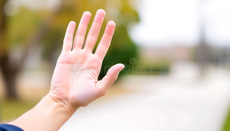 Hand Waving Gesture, Greeting Sign and Friendly Communication, Stock ...