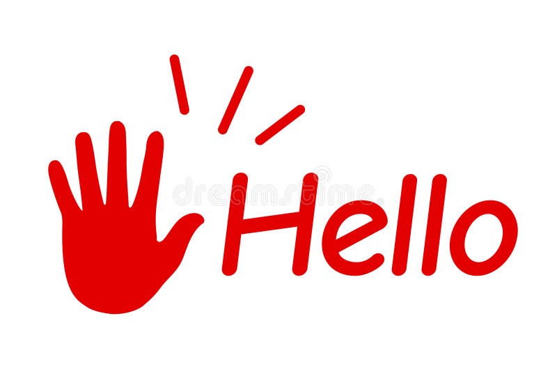 Hand Waving Hello Text, Symbolizing New Beginnings and Acquaintance ...