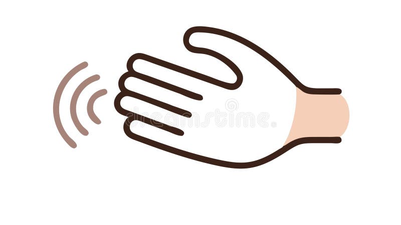 Hand Waving Motion Icon, Gesture Welcome Graphic Illustration , Vector ...