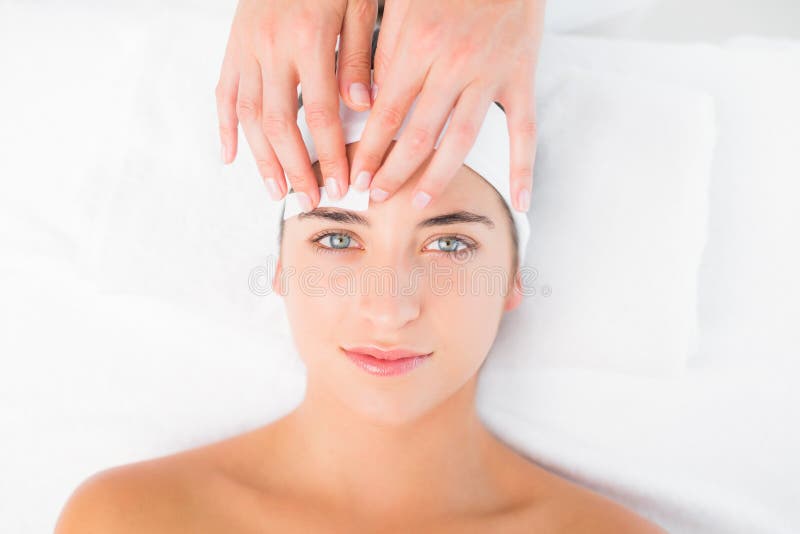 Hand Waxing Beautiful Womans Eyebrow Stock Image - Image of relaxing ...