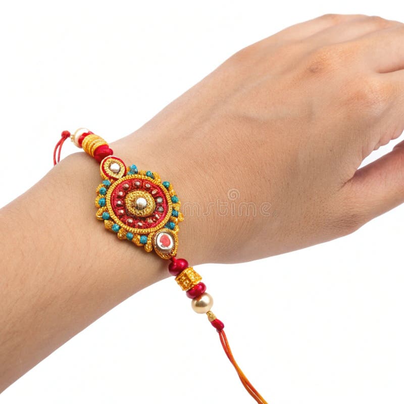 Hand Wearing Rakhi Isolated on Transparent Background Stock ...