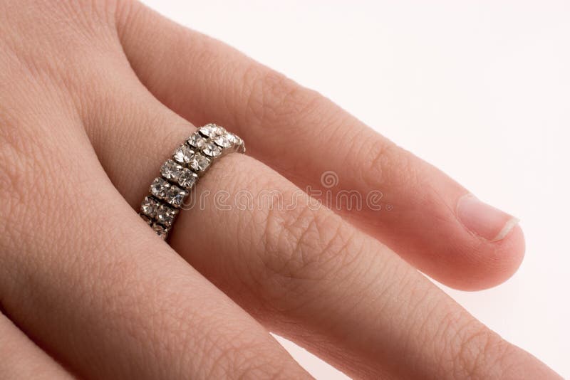 Hand wearing a ring stock image. Image of hands, precious - 119844437