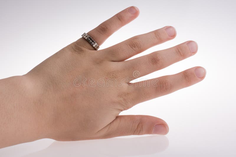 Hand wearing a ring stock image. Image of concept, holding - 145820299