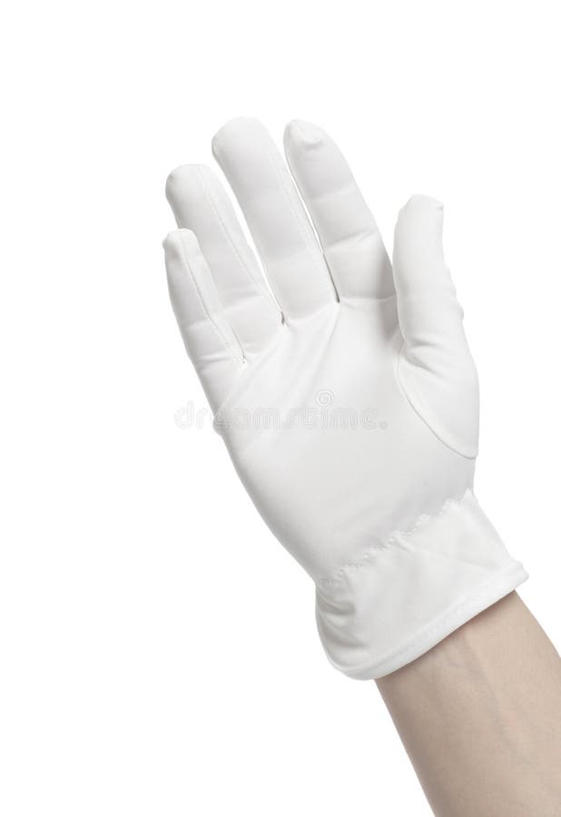 Hand wearing white glove stock image. Image of protection - 113759843