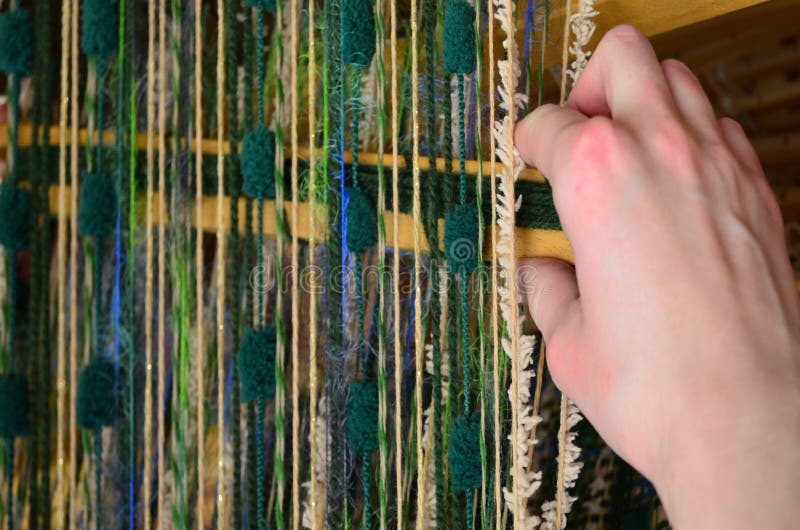 Hand Weaving stock image. Image of material, wool, hands - 56764897