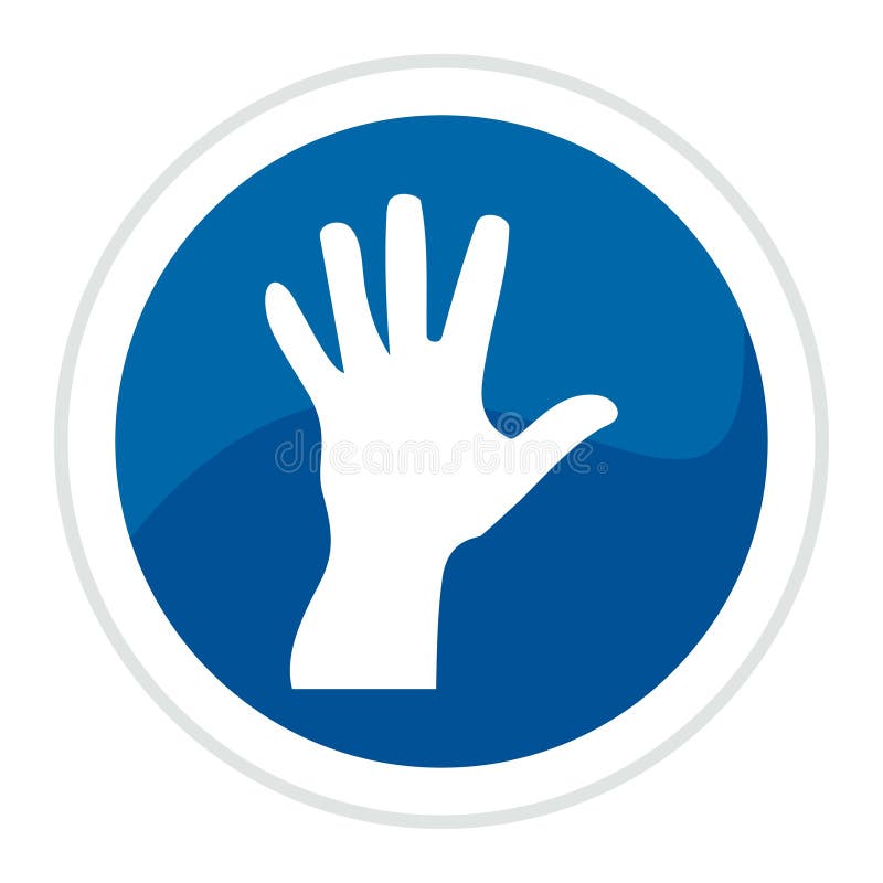 Hand web button stock vector. Illustration of criminal - 8598371