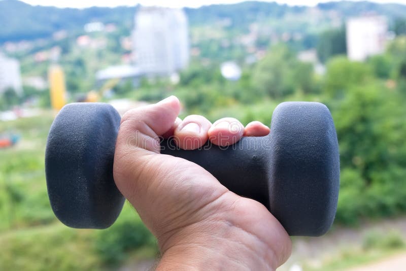 Hand with weight stock photo. Image of training, athletic - 5799842
