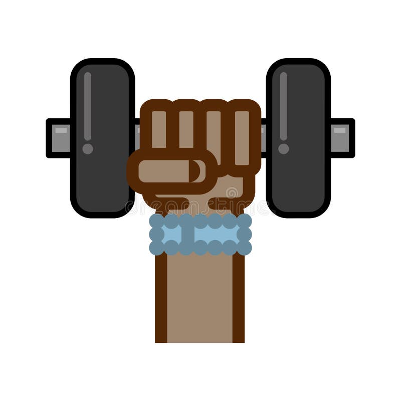 Hand Weight Lifting Dumbbell Stock Vector - Illustration of style ... Hand Weight Lifting Dumbbell Stock Vector - Illustration of style ...