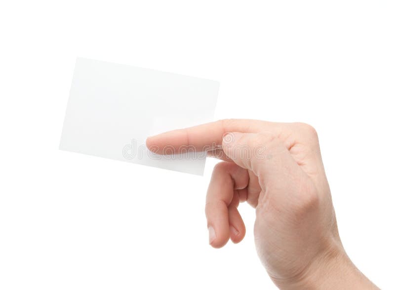 Card in the hand stock photo. Image of paper, finger, notify - 2063132
