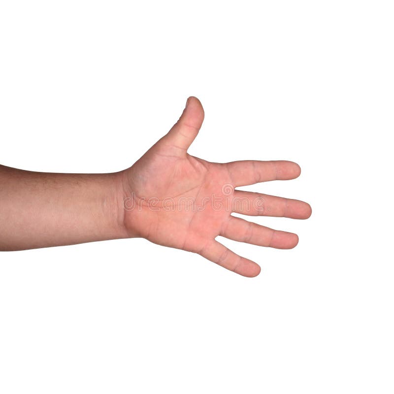 Hand On A White Background. Stock Photo - Image of greeting, hand ...