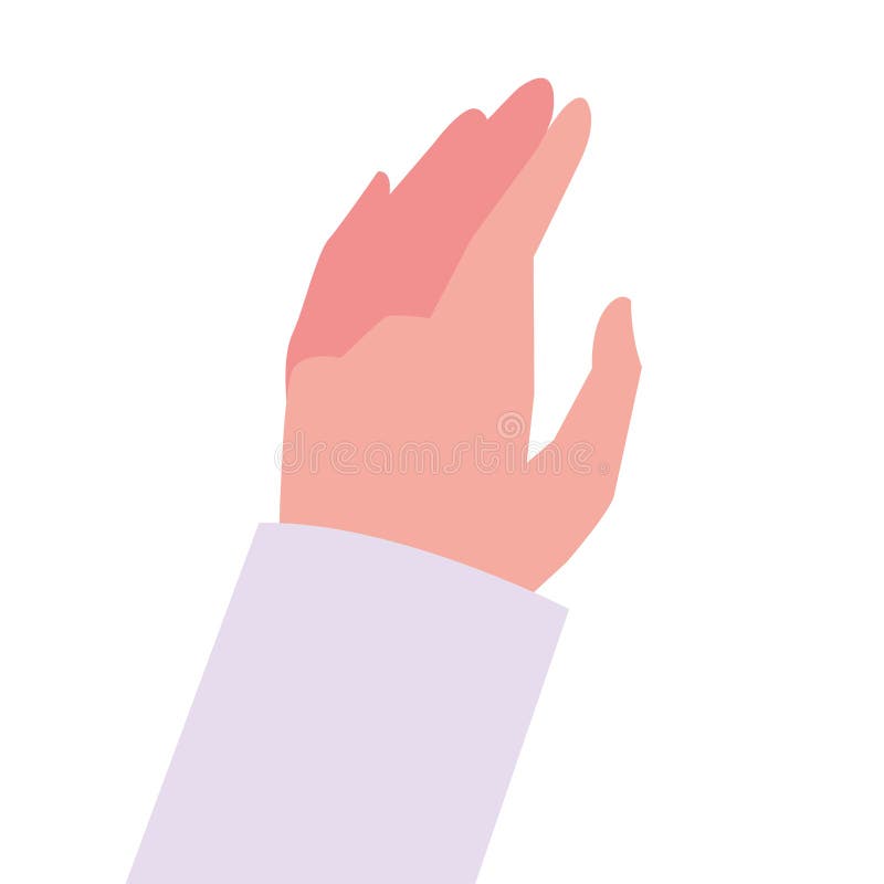 Hand on White Background Icon Stock Illustration - Illustration of ...