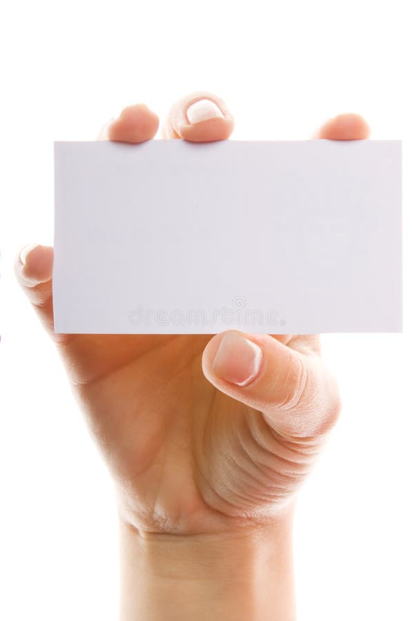 Hand with card #1 stock image. Image of commercial, showing - 8359695