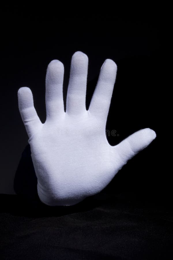 Hand in a white glove stock image. Image of clean, satisfied - 87331203