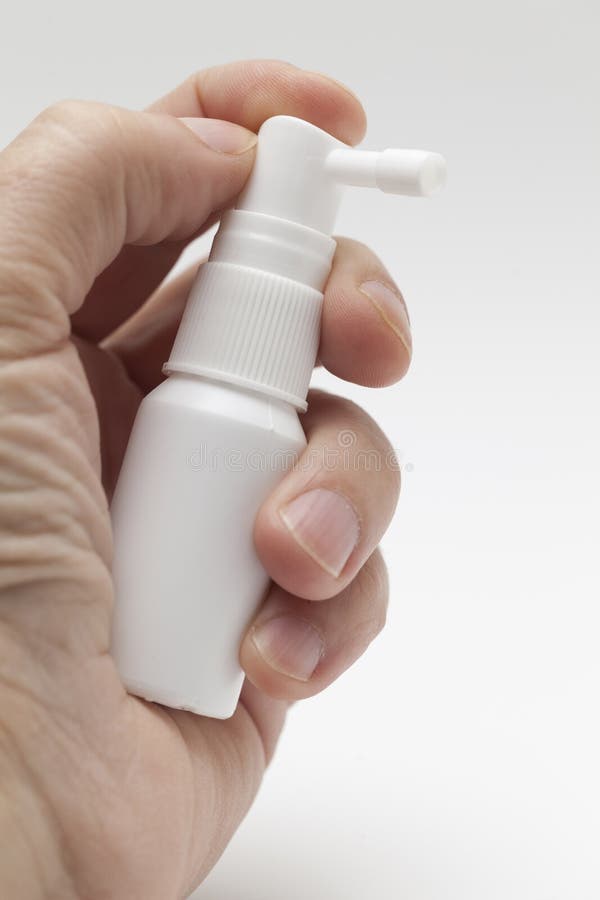 Hand with White Spray Bottle Stock Photo - Image of fresh, held: 80428982