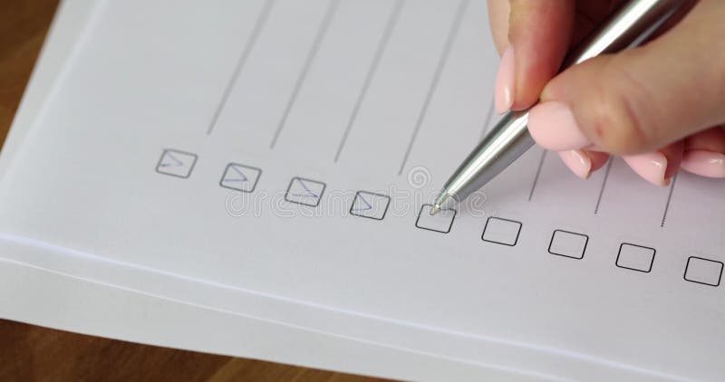 Hand Will Mark Answer with Tick in Test Stock Footage - Video of hand ...